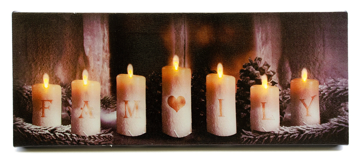 LED Tabletop Canvas Art 12"x5" Wall Decor Light up Picture 6H Timer, F ...