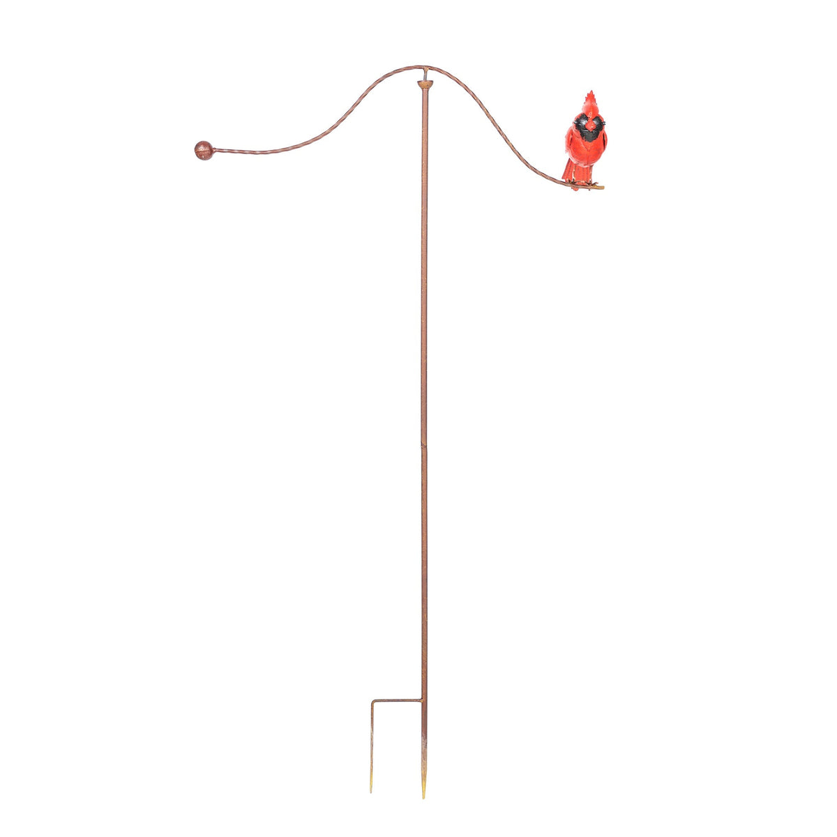 Cardinal Garden Balancer, Natural Metal Yard Balancing Art Bird Stakes ...